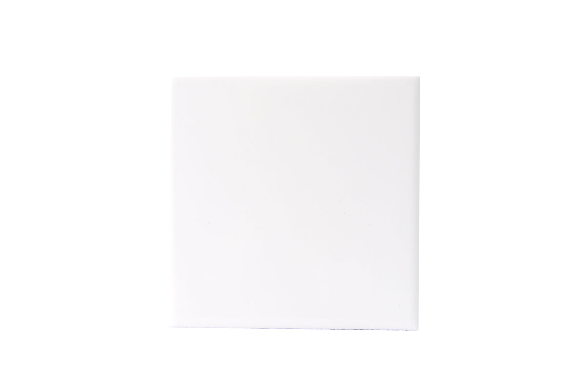 Geo Tile Plain White Large – De Kleipot Handmade Tiles
