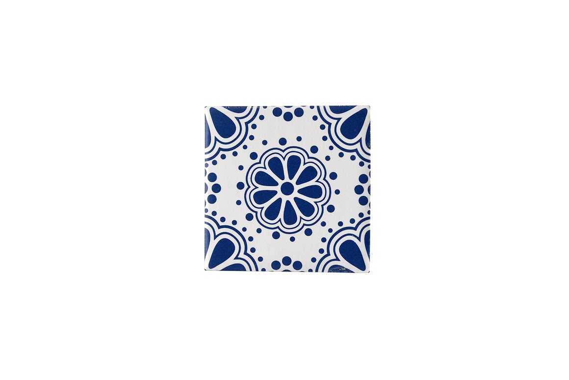 Wall Tile Blue Pattern – De Kleipot Handmade Tiles
