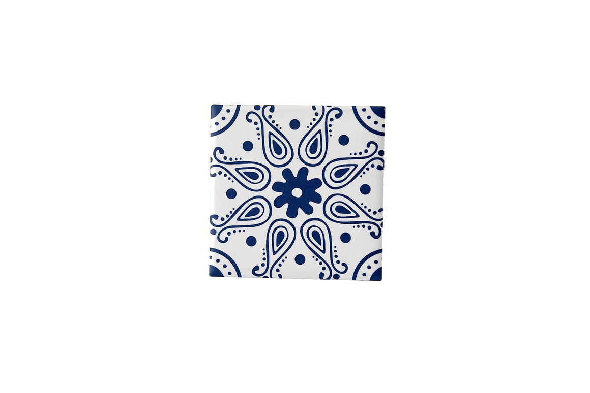 Wall Tile Blue Pattern – De Kleipot Handmade Tiles